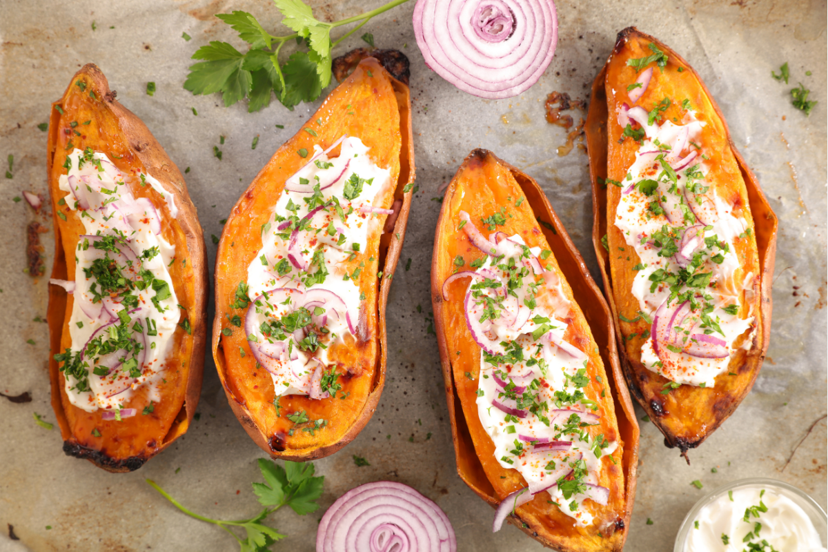 Loaded Sweet Potato Skins Recipe | Simply Nootropics NZ