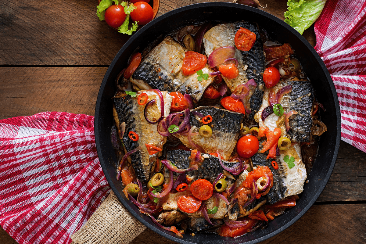 Mediterranean-style Mackerel Skillet Recipe | Simply Nootropics NZ